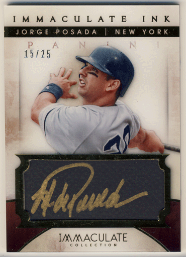 トレカショップ Rookie Star Jorge Posada 2014 Panini Immaculate Collection Ink ...