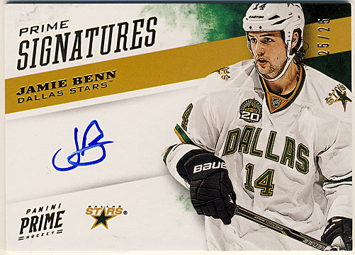 トレカショップ Rookie Star Jamie Benn NHL 12-13 Panini Prime Signature Auto 25/25