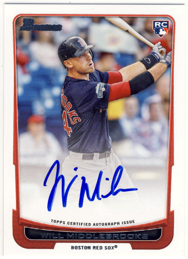 トレカショップ Rookie Star Will Middlebrooks MLB 2012 Bowman Lucky Redemption ...