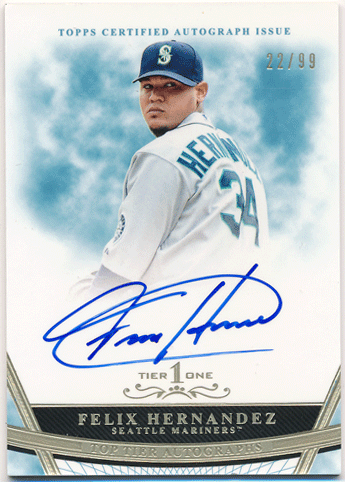 トレカショップ Rookie Star Felix Hernandez MLB 2011 Topps Tier One Top Tier ...