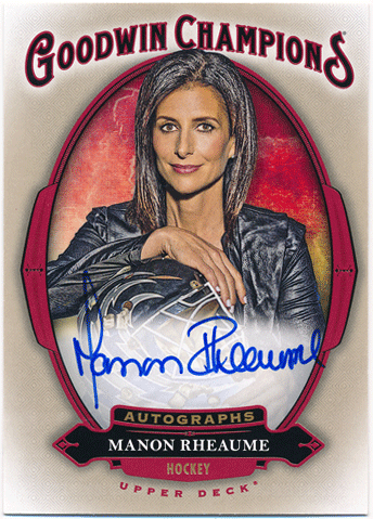 トレカショップ Rookie Star Manon Rheaume 2020 Upper Deck Goodwin Champions ...
