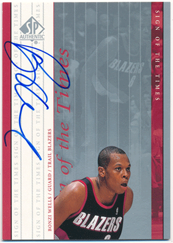 トレカショップ Rookie Star Bonzi Wells NBA 1999-00 Upper Deck UD SP Authentic ...